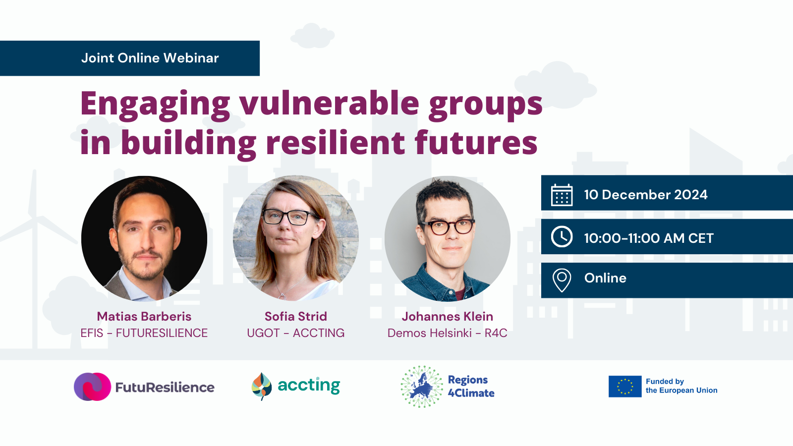 Online webinar: Engaging vulnerable groups in building resilient ...